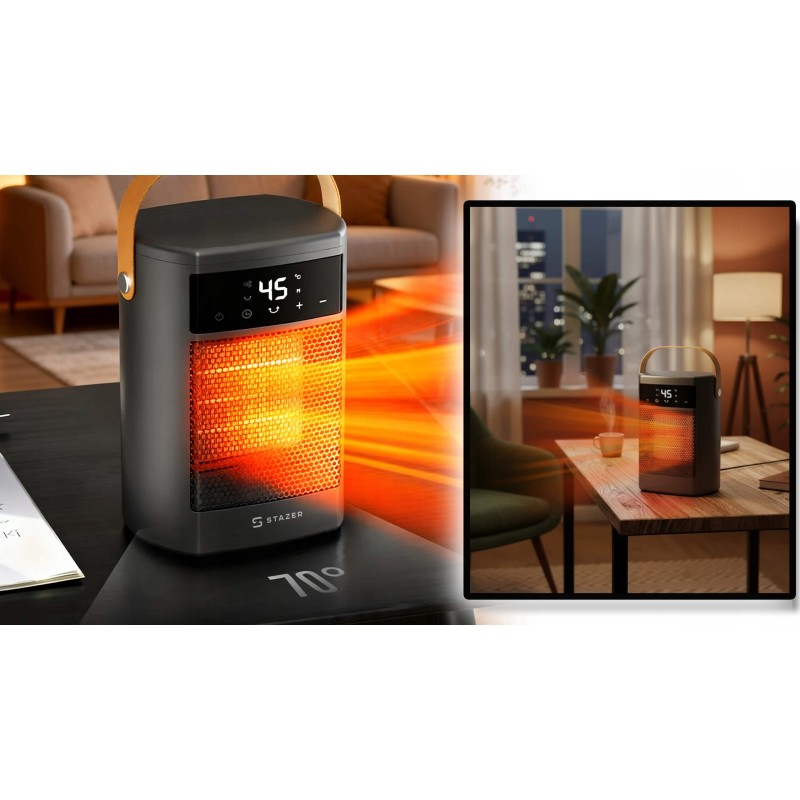 STAZER PowerHeat - Grzejnik Elektryczny Farelka Termowentylator ...