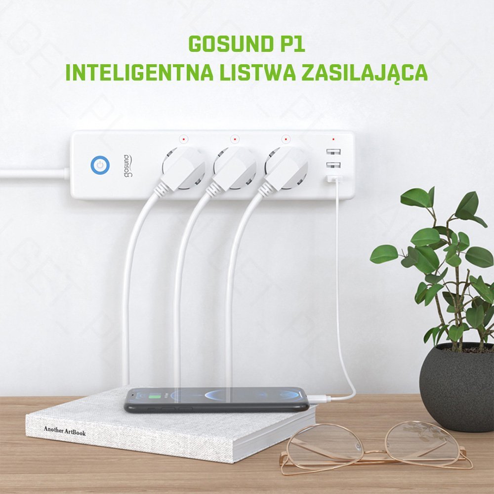 GOSUND Inteligentna listwa zasilająca P1 3gn 3 USB