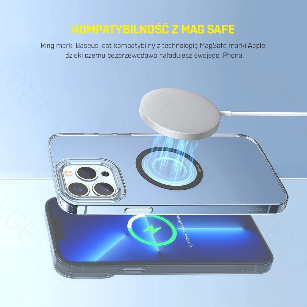 BASEUS 2x Blaszka ring do uchwytów MagSafe